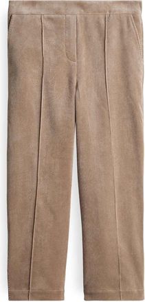 someday Damen Culotte | CURILO Corduroy Wide Culotte aus samtigen Cord Pale Greige Melange, 36