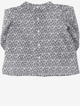 BONPOINT Girls Cotton Blouse With Floral Pattern Multicolour Blouses And Shirts