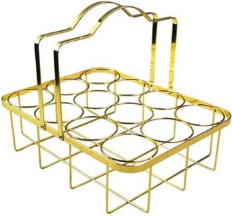 Generic Casier &agrave; bi&egrave;re en fer forg&eacute; avec design pliable, peut contenir 12 bouteilles pour la maison, le bar, le restaurant ou les &eacute;v&eacute;nements en plein air, fin