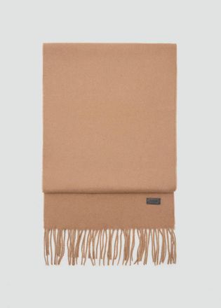 Mango &Eacute;charpe unie &agrave; franges marron moyen - Homme - Taille unique - MANGO MAN