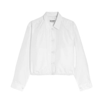 Jil Sander Cropped Blouson Jacke - - Blouses & Shirts - Damen - Wei&szlig; - S