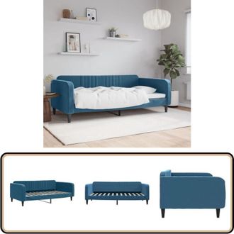 vidaXL Vidaxl - Lit de repos sans matelas bleu 100x200 cm velours