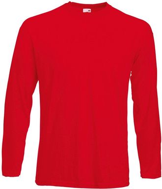 Fruit Of The Loom Langarm T-Shirt S M L XL XXL XXL,Rot
