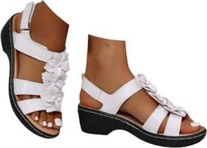 Generic Sandales orthop&eacute;diques pour femme - Bout ouvert - Avec soutien de la vo&ucirc;te plantaire - Sandales compens&eacute;es - Chaussures de marche d&eacute;t&eacute; - Chaussures de