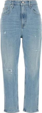 Tommy Hilfiger Femme, Jeans, Bleu, Taille: W26 High Rise Distressed Straight Leg Denim Jeans