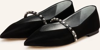 Alexander McQueen Mcqueen Ballerinas Mit Schmucksteinen schwarz