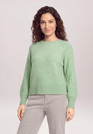 Cartoon Strickpullover Damen mit Rundhalsausschnitt (1-tlg)