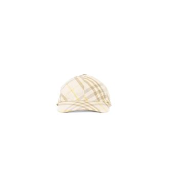 Burberry Check Linen Baseball Cap