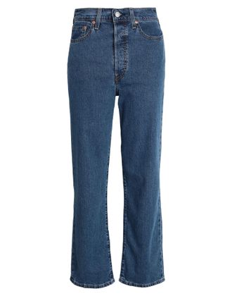 Levi's RIBCAGE STRAIGHT ANKLE DARK INDIGO - FLAT FINISH