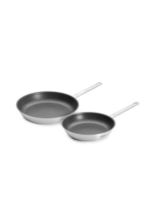 Woll Woll Pfannenset Steel, Edelstahl, Metall, 2-teilig, 2 L, rund, hitzebest&auml;ndige Griffe, backofengeeignet, rostfrei, Kochen, Pfannen, Pfannensets