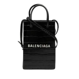 Balenciaga Porte-t&eacute;l&eacute;phone Mini Shopping Pre-owned - Femme - Pre-owned - Noir - Taille: ONE Size