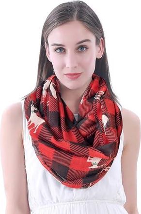 Lina & Lily &Eacute;charpe pour femme avec motif de No&euml;l, taille unique