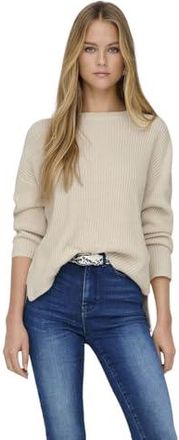 Only O-Neck Pullover Onlluna Ls Pull à col Rond KNT Nca, Bouleau, M Femme