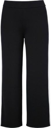 STUDIO UNTOLD Schlupfhose Strickhose Straight Legs Seitenstreifen