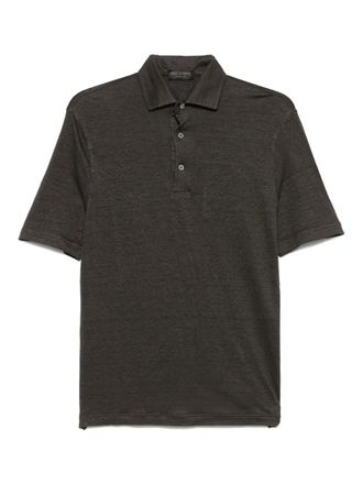 Dell'Oglio polo en lin - Marron