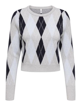 Only Onlibi Ls Check O-Neck Cc KNT