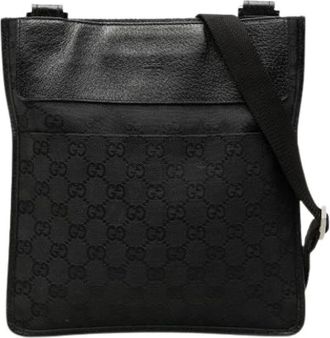 Gucci Sac bandouli&egrave;re vintage en toile Pre-owned - Femme - Pre-owned - Noir - Taille: ONE Size