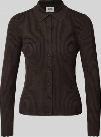 Drykorn Cardigan aus Lanawolle mit Polokragen Modell ARHANYA
