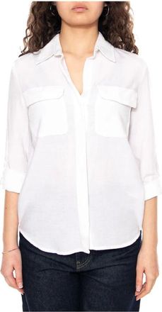 Levi's Femme, Blouses et Chemises, Blanc, Taille: 38 FR Elaine Utility Shirt