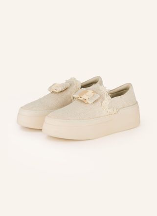 Ferragamo Ferragamo Plateau-Slipper beige