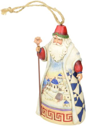 Enesco Jim Shore Heartwood Creek Griechischer Weihnachtsmann, Kunstharz, zum Aufh&auml;ngen, 11,4 cm