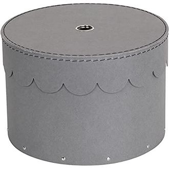 Bigso Box of Sweden lot de 2 bo&icirc;tes rondes avec couvercle - bo&icirc;te avec couvercle pour les v&ecirc;tements, les jouets, etc. - caisson de rangement rond en panneaux de fibres et