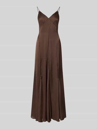 Jake*s Abendkleid aus Satin mit V-Ausschnitt