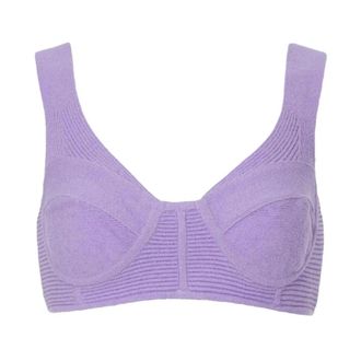 H&eacute;rve L&eacute;ger Lila Boucle Stylisches Top - - Tops - Damen - Lila - M