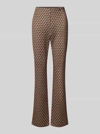 Marc Cain Flared Cut Hose im Allover-Look mit elastischem Bund