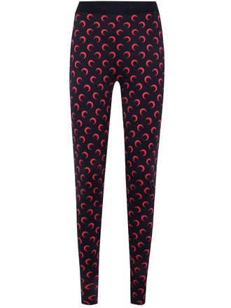 Marine Serre Printed Jersey Leggings Moon
