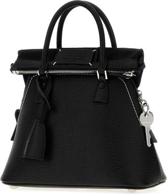 Maison Margiela Leather Top Handle Bag - Black