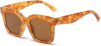 Generic Lunettes De Soleil Carr&eacute;es &Agrave; Grande Monture For Hommes Et Femmes, Verres De Soleil Polaris&eacute;s For La Conduite De F&ecirc;te(Orange)