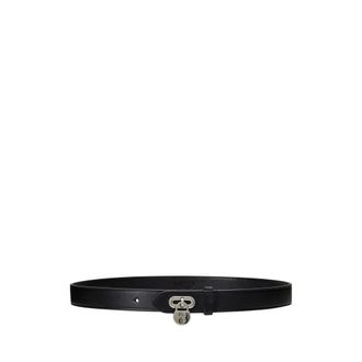 Ralph Lauren Femme, Accessoires, Noir, Taille: S Ceinture en cuir avec cadenas