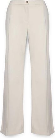 Elena Miro Femme, Pantalons, Blanc, Taille: 40 FR Pantalon en tissu crêpe stretch