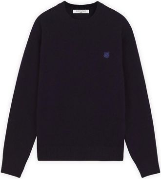 Maison Kitsun&eacute; Homme, Sweatshirts et sweats &agrave; capuche, Bleu, Taille: L Bold Fox Head Patch Regular Jumper