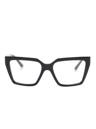 Jimmy Choo Eyewear lunettes de soleil oversize à plaque logo - Noir