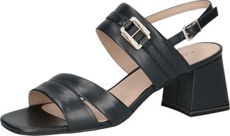 Caprice Damen Sandalen mit Absatz aus Leder Elegant, Blau (Ocean Nappa), 42 EU