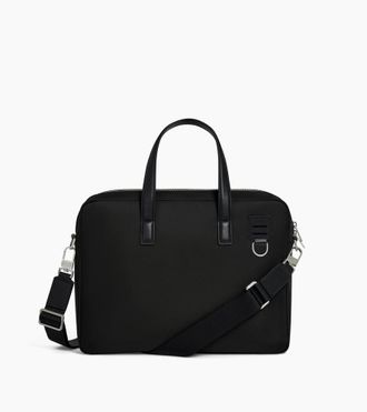 Le Tanneur 15-Zoll-Aktentasche Basile aus Nylongewebe und Glattleder