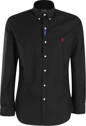 Ralph Lauren Homme, Chemises, Noir, Taille: L T-shirt &agrave; Manches Longues Sportif