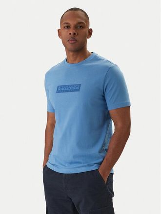 Napapijri T-Shirt S-Box Logo NP0A4IFL Blau Regular Fit