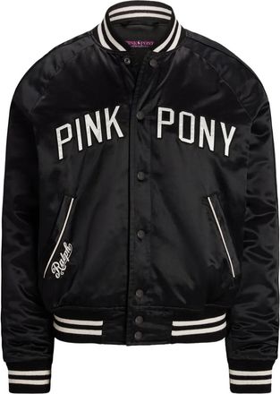 Polo Ralph Lauren veste bomber Pink Pony - Noir