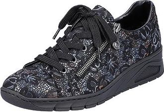 Rieker Autumn Womens Trainers 40 EU Black Metallic Print