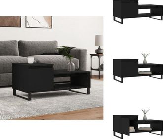 vidaXL Couchtisch Schwarz 100x50x45 cm Holzwerkstoff - Couchtisch - Wohnzimmerstil - Holzmöbel - Schwarz - Stauraum