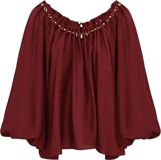 Zimmermann Aster Gathered Bead Blouse