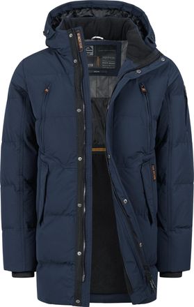 Indicode Herren INBoulton Parka mit verdecktem Rei&szlig;verschluss und Kapuze | warme Herrenjacke M&auml;nner Sky Captain, XXL