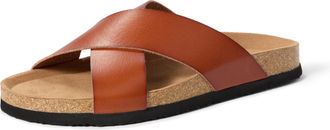 Amazon Essentials Herren Sandalen mit &uuml;berkreuzten Riemen, Br&auml;unen, 41 EU