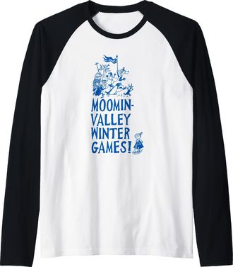 Moomin Mymble & Co Blue Moominvalley Winterspiele! Sport Raglan
