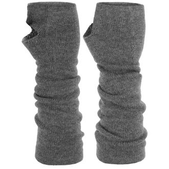 Roeckl Stulpen mit Kaschmir Armstuplen Handschuhe Strickhandschuhe Halbhandschuhe (One Size - anthrazit)