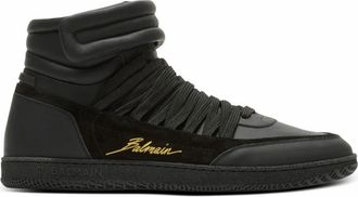 Balmain Swan Mid-Top Schn&uuml;r-Sneaker - - Shoes - Herren - Schwarzk - 45 EU