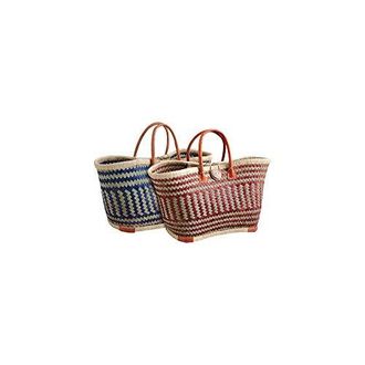 Aubry Gaspard Sac Jonc Color&eacute; 2 Anses Cuir